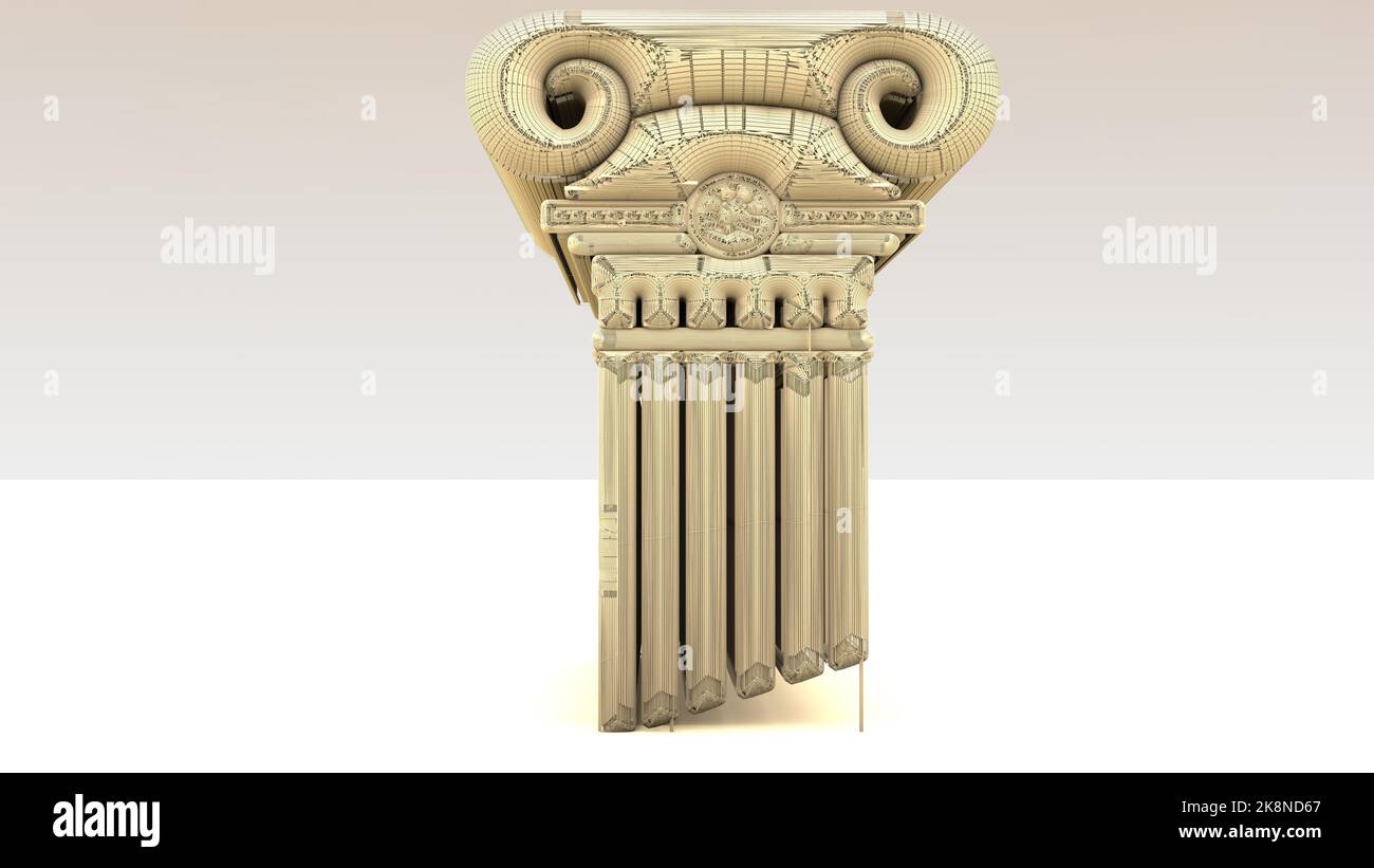 Modern 3D Illustration of architectural structures based on Archaic and ...