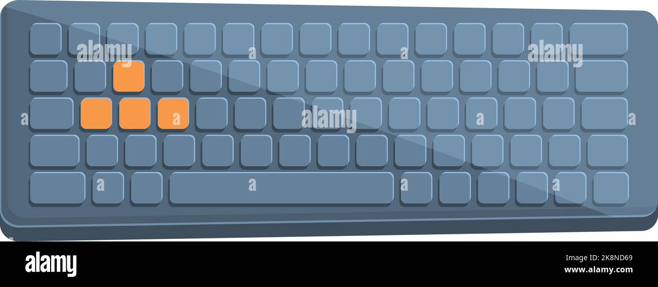 Gaming keyboard icon cartoon vector. Game sport. Gamer pc Stock Vector ...