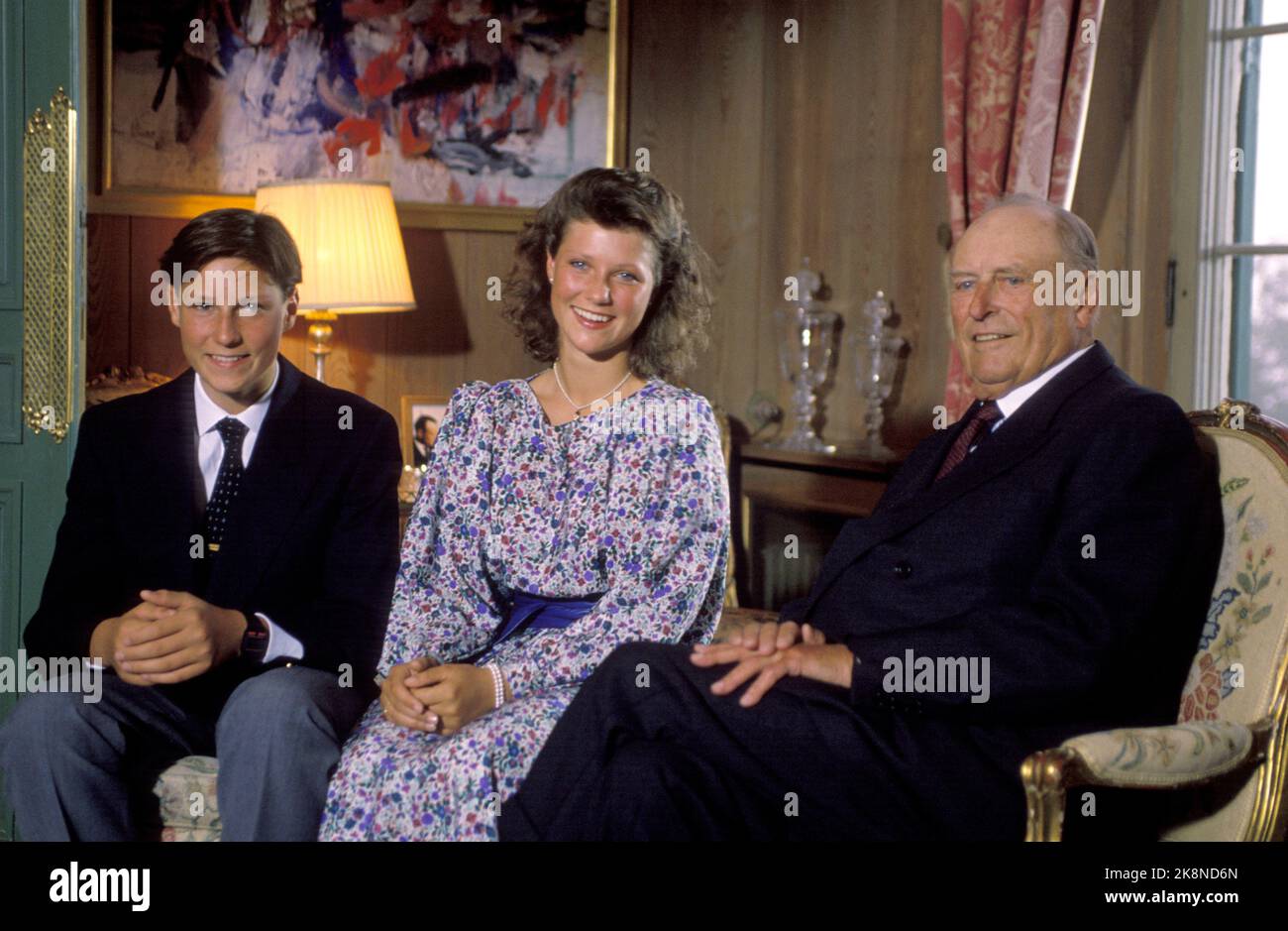 Oslo 198909 - Princess Märtha Louise turns 18. Prince Haakon Magnus and ...