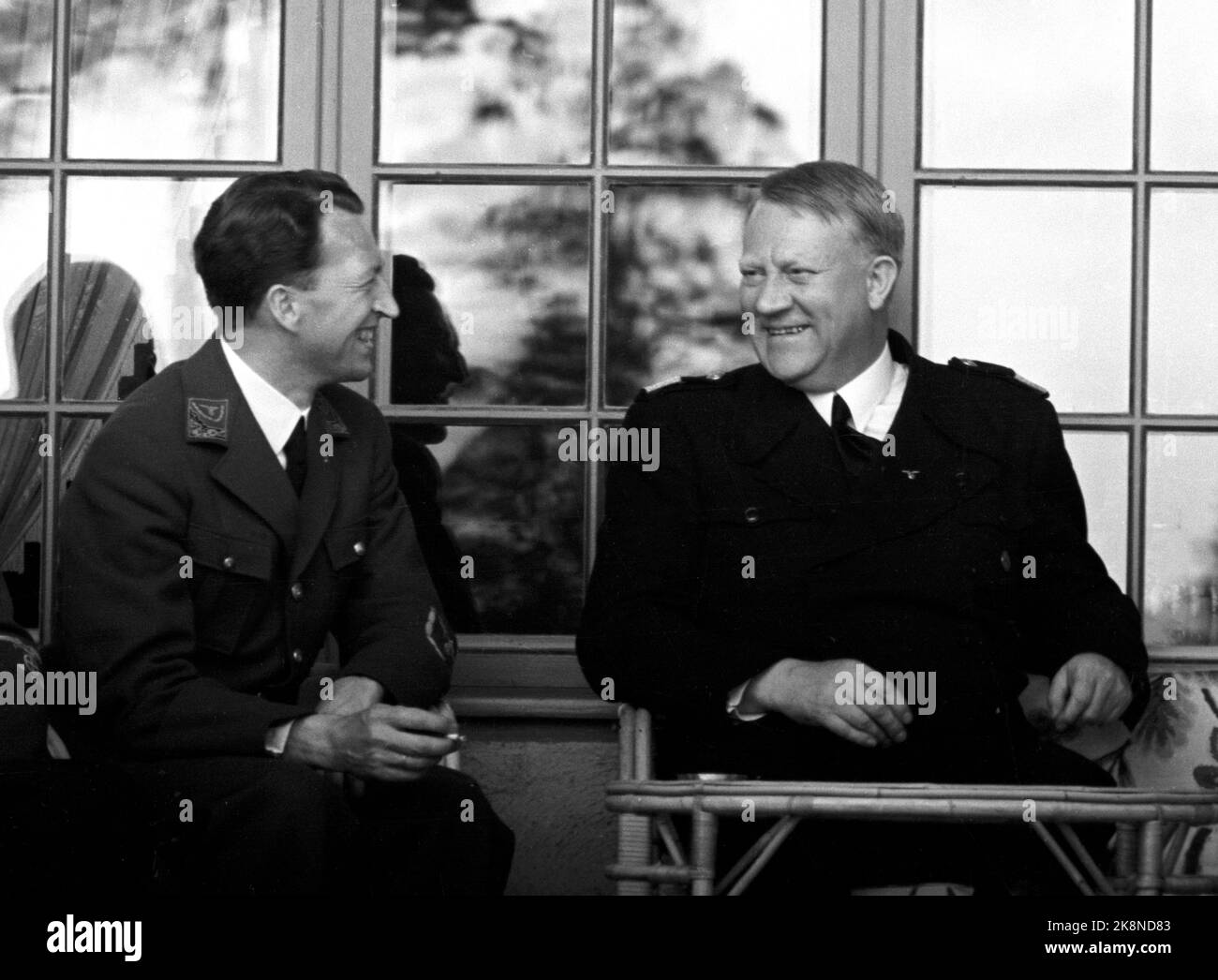 Oslo 19420718. Vidkun Quisling's 55th anniversary is celebrated at ...