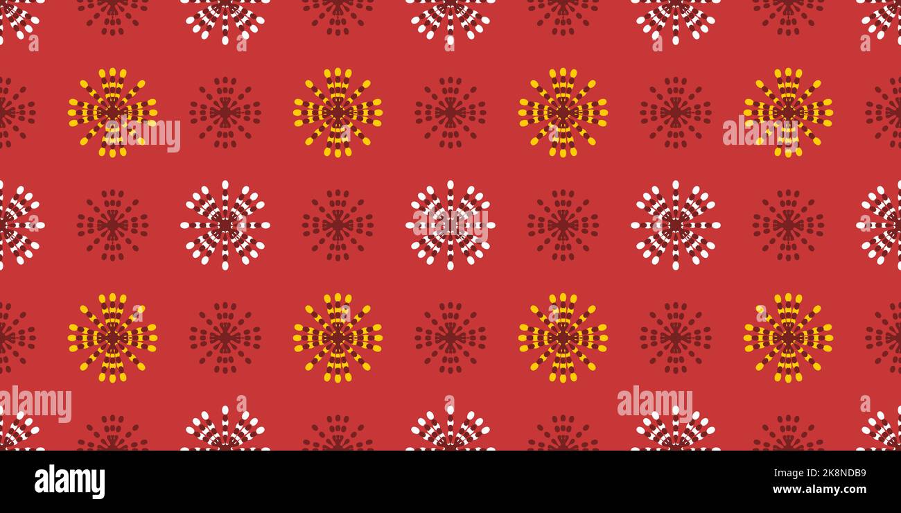 a straight pattern design that has a series of circular lines on a red ...