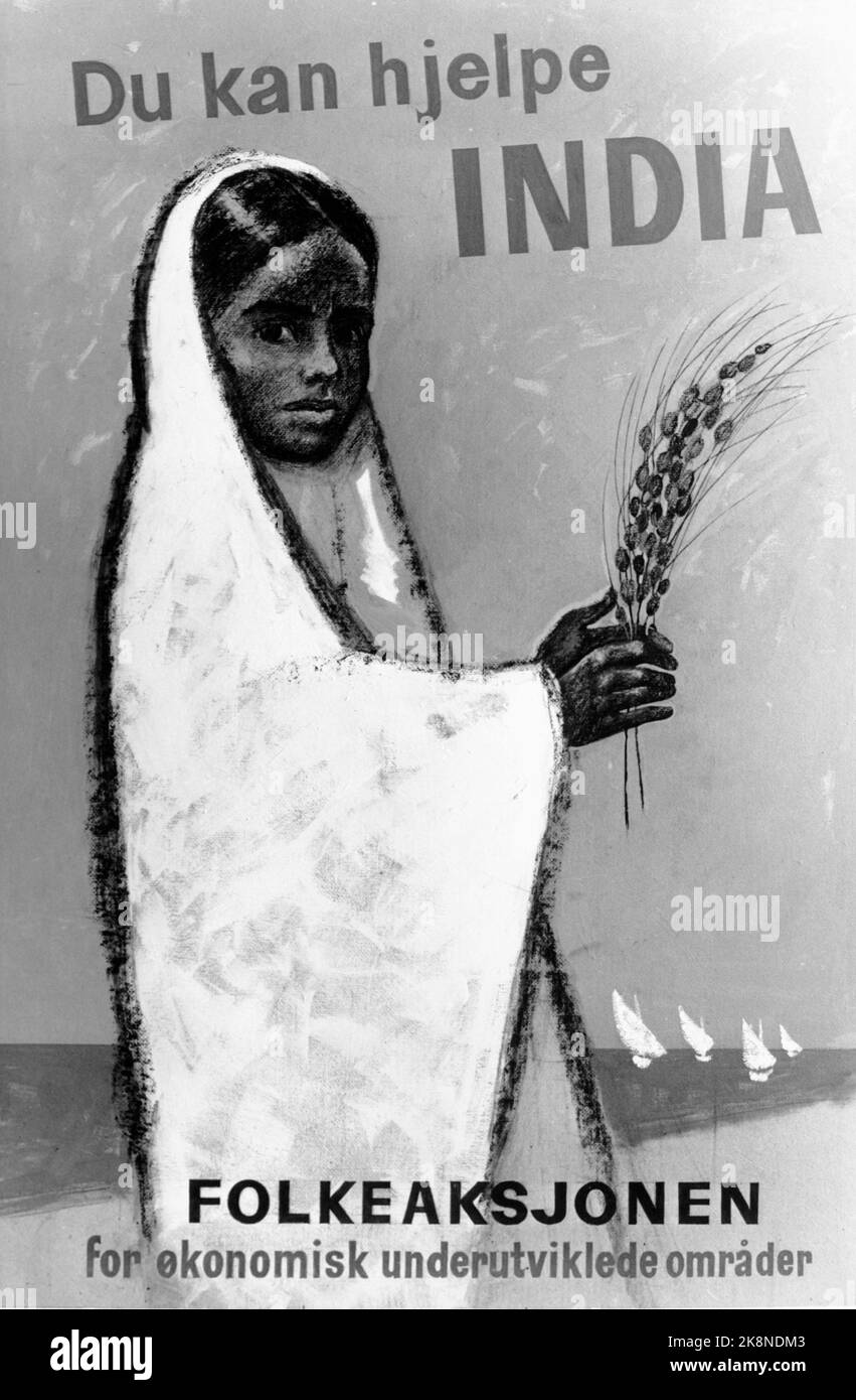 Oslo 19530213 India help. Posters for the collection campaigns of India ...
