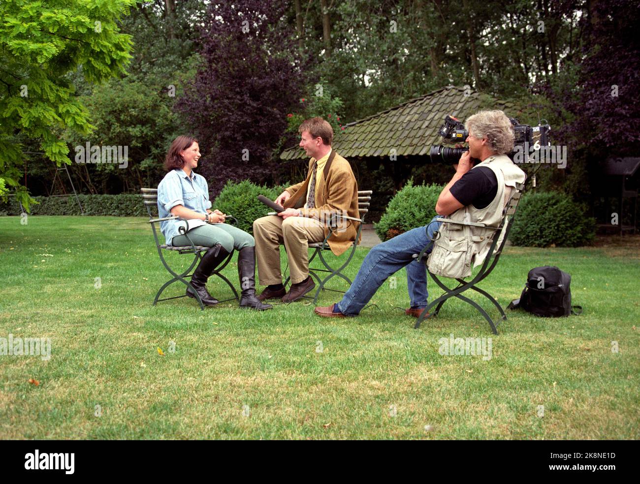 The Netherlands 19960806. Journalist at NRK Jon Gelius in the ...