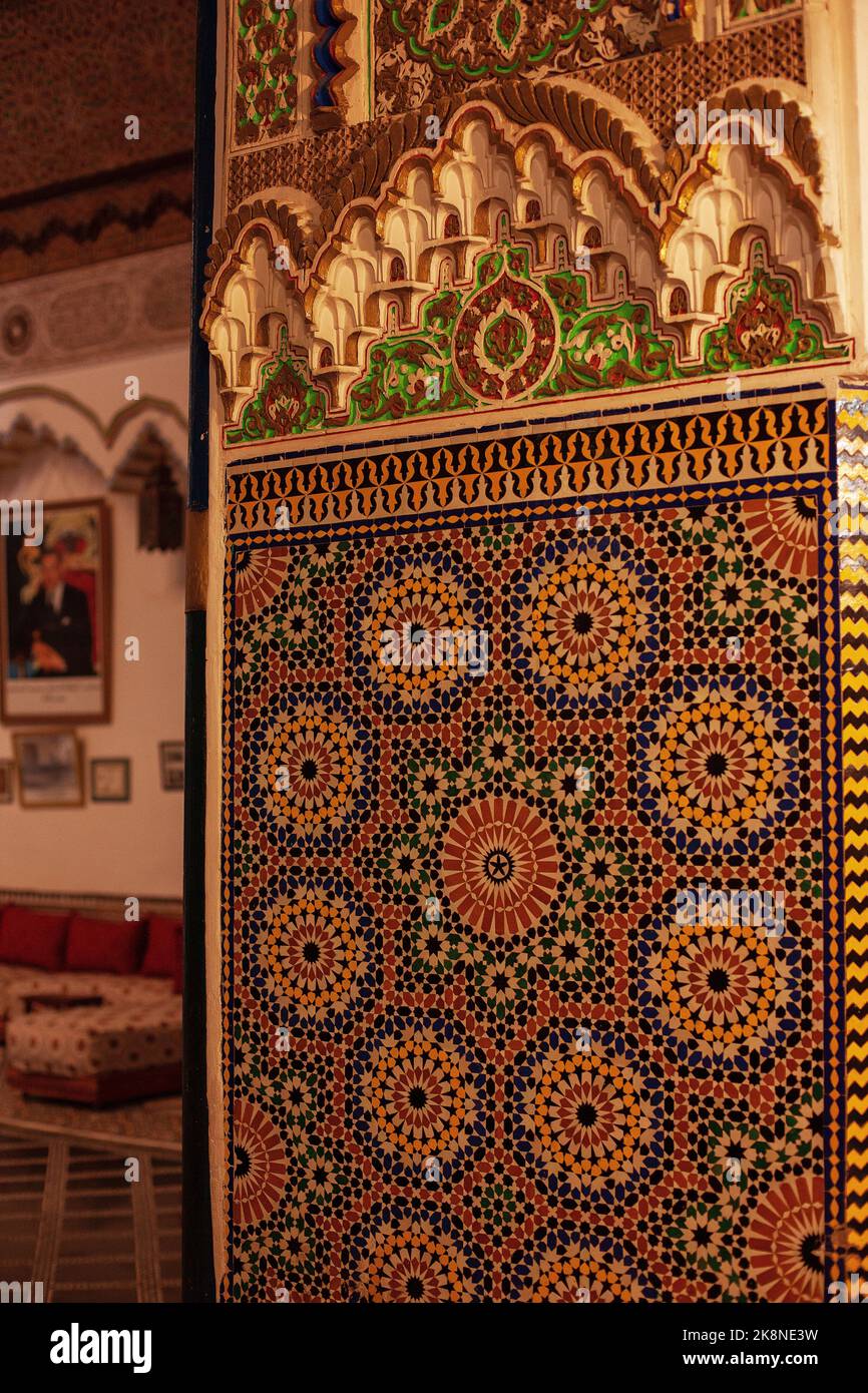 A closeup of a wall in an Arabic style, a vertical shot Stock Photo - Alamy