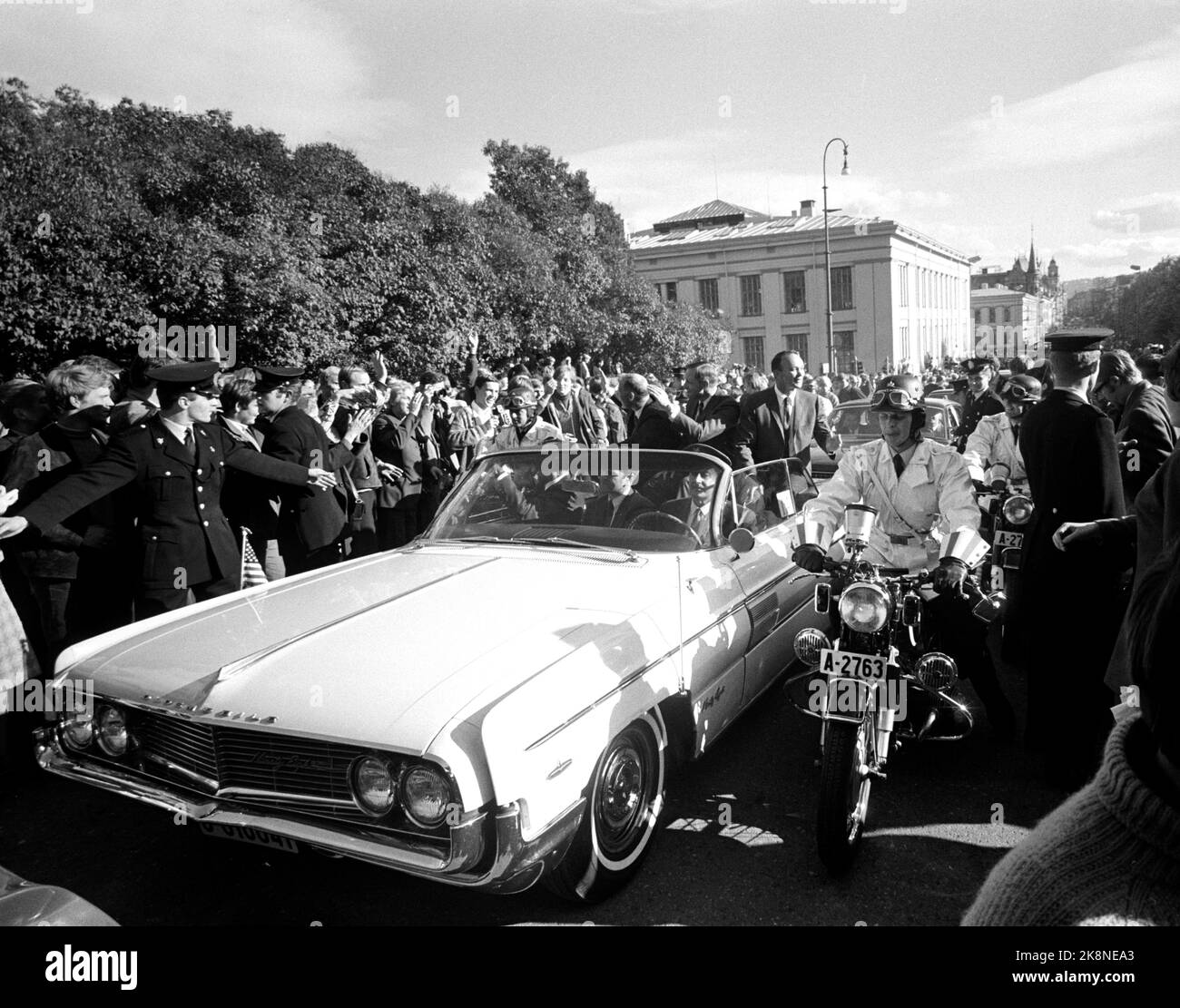 Oslo 19691010 The American astronauts Buzz Aldrin, Neil Armstrong and ...