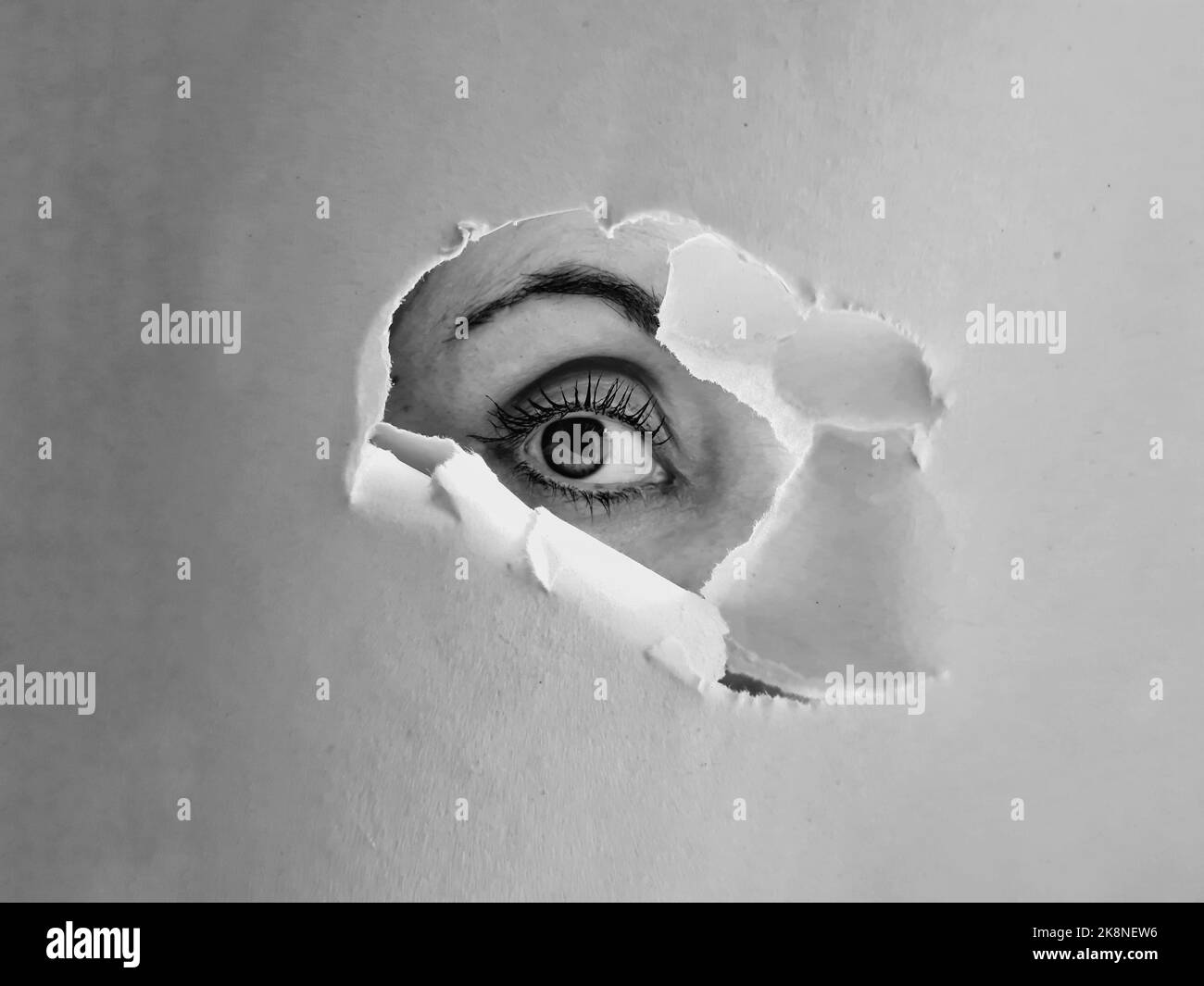 Torn paper face Black and White Stock Photos & Images - Alamy