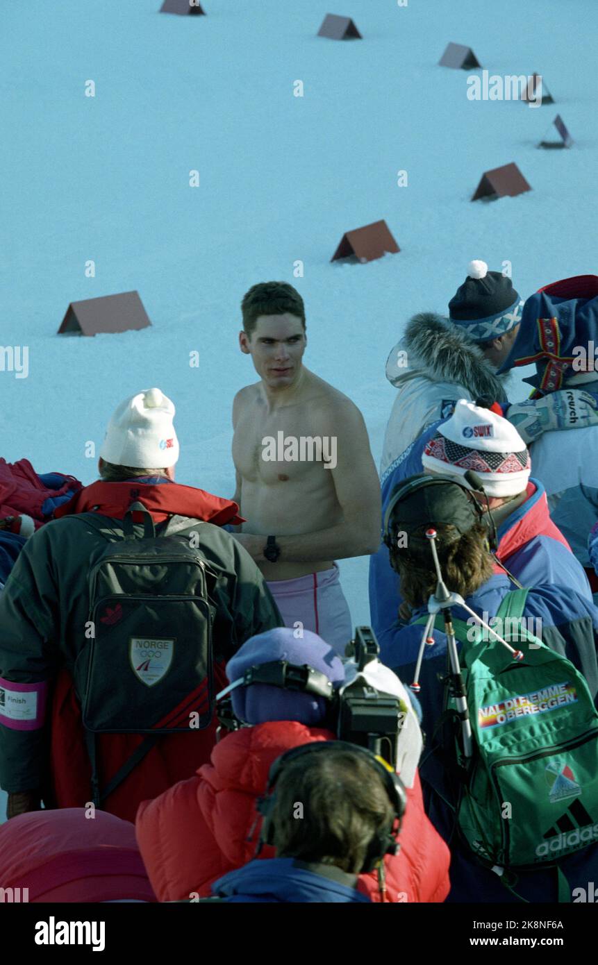 Lillehammer 19940214 Winter Olympics at Lillehammer. 30 km free technique cross -country skiing ...