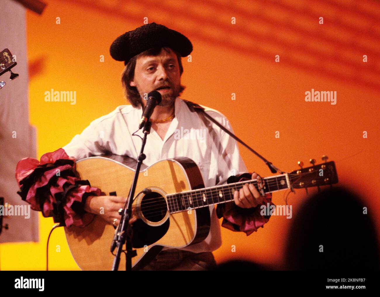 Oslo October 1990 show singer Lillebjørn Nilsen in action in NRK ...