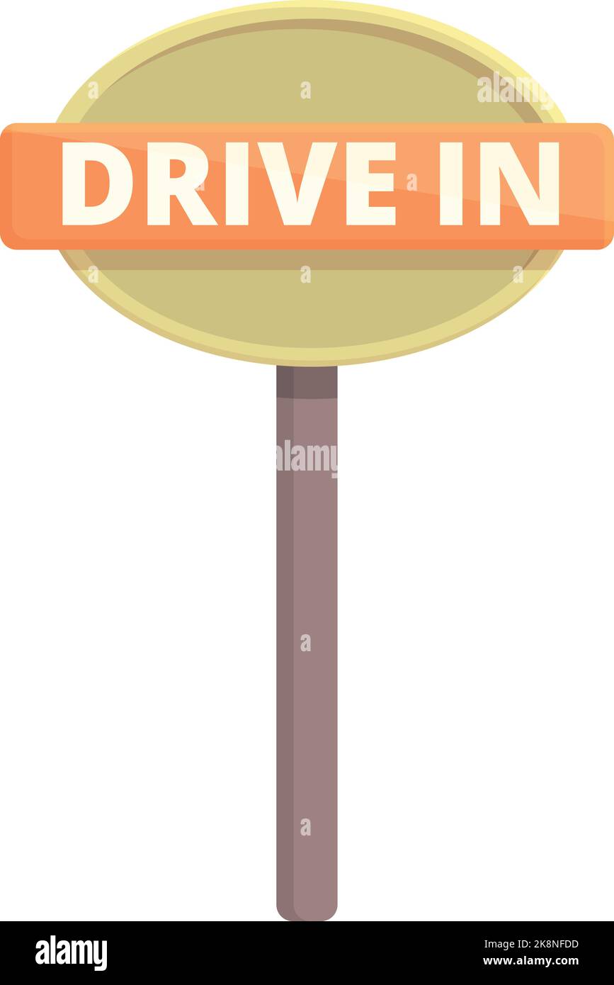 Drive film icon cartoon vector. Open air show. Public classic Stock ...