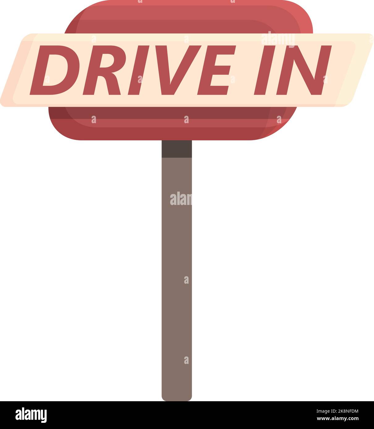 Drive in cinema icon cartoon vector. Car screen. Auto night Stock ...