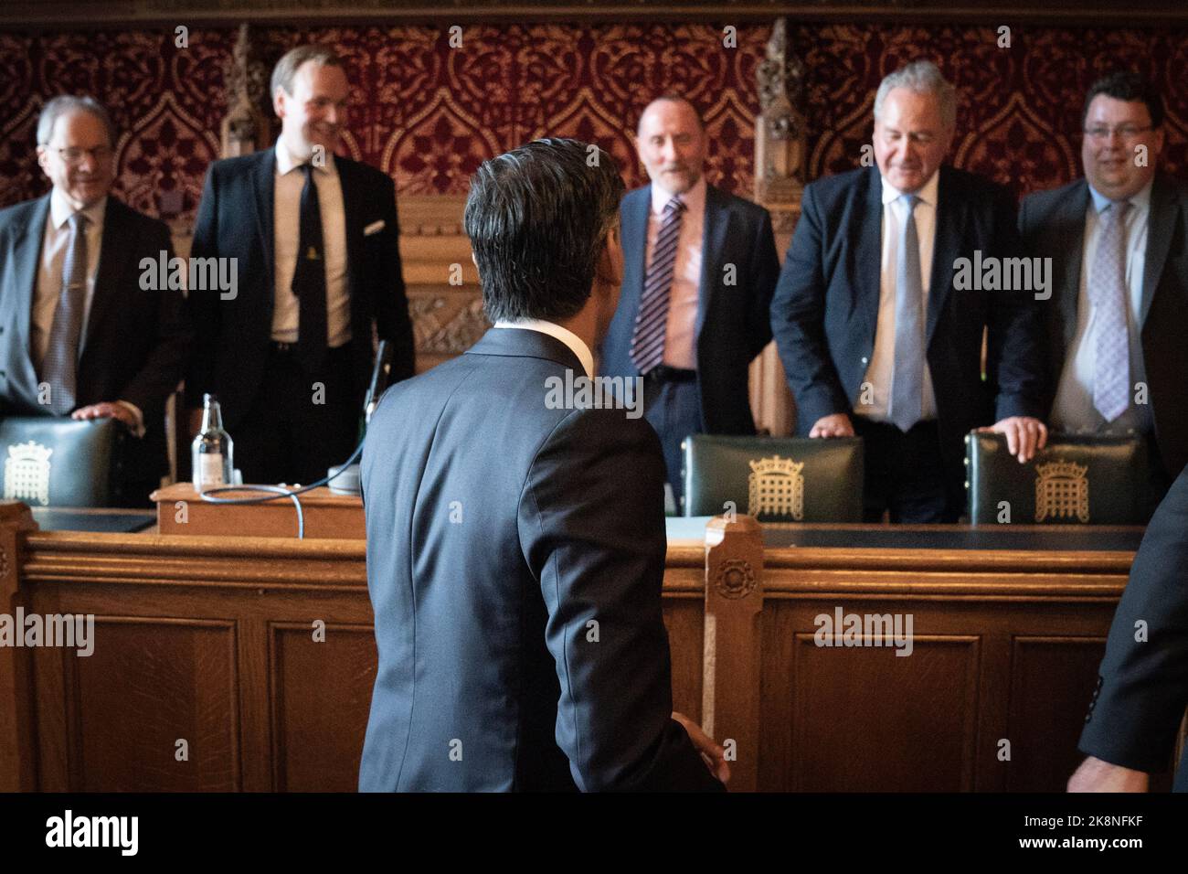 Rishi Sunak meeting with members of the 1922 Committee in the Houses of ...