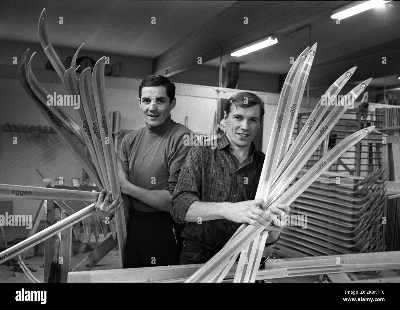 1971 two skiers have created industry hi-res stock photography and ...