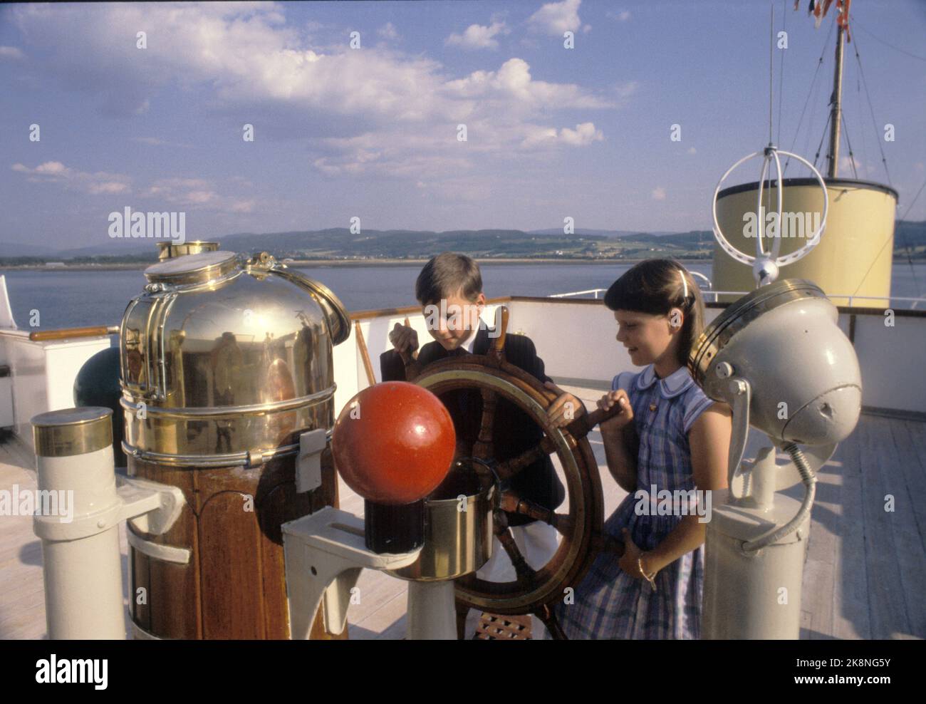 Verdal 19800727 The royal family visits Trøndelag. Here the Crown ...