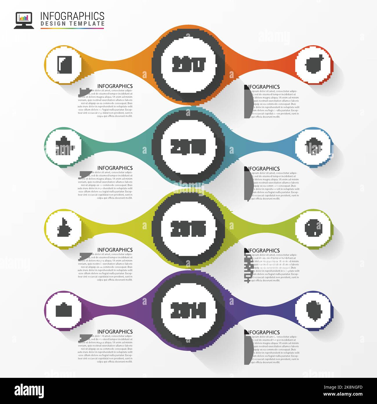 Timeline infographics design template. Vector illustration Stock Vector ...