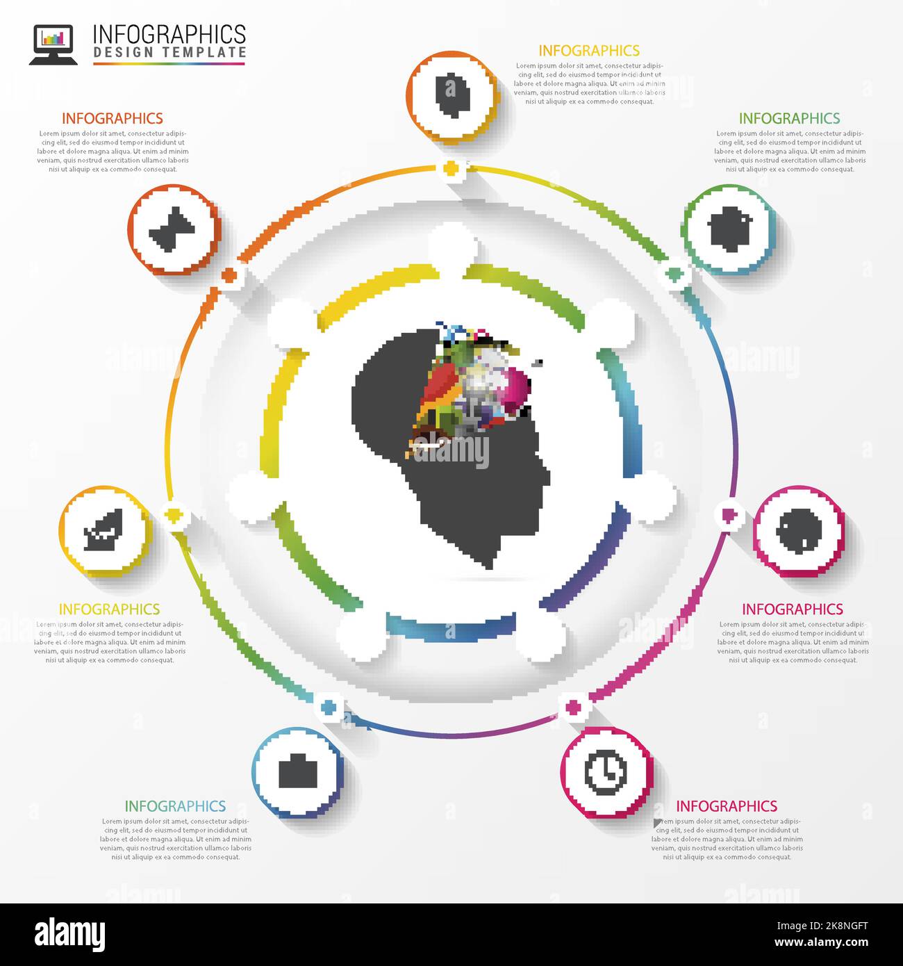 Circle infographic. Template for diagram, graph, presentation. Vector ...