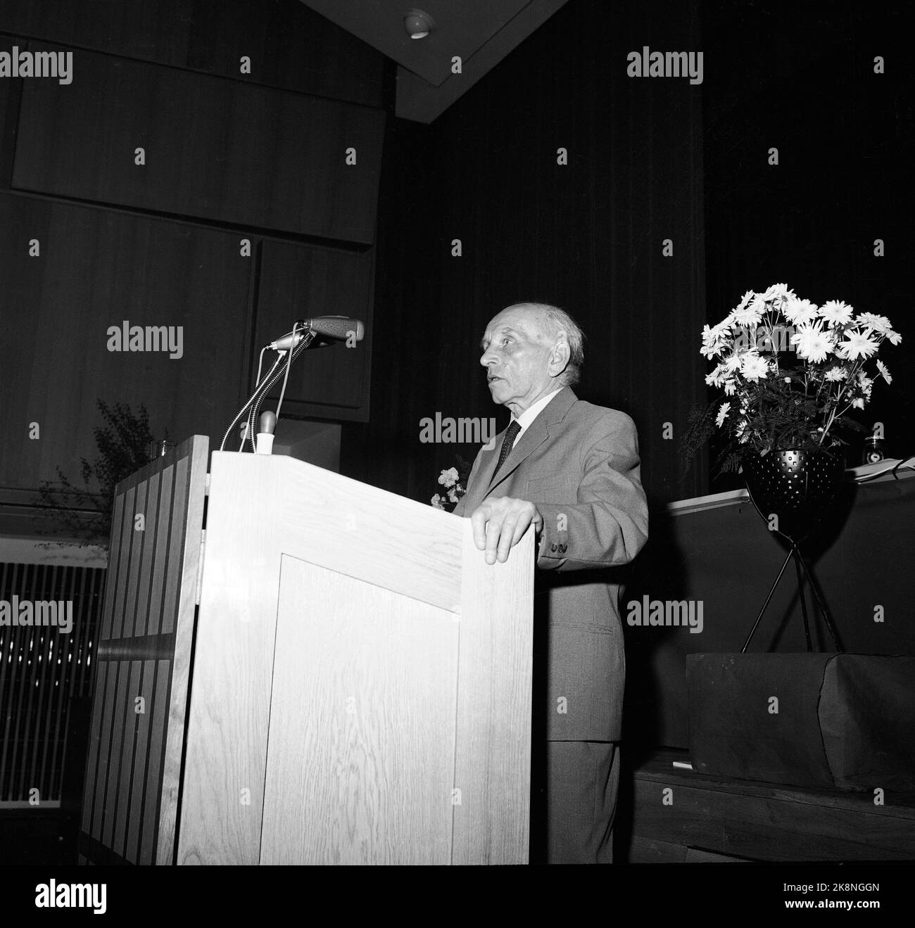 Oslo June 1, 1963. The Labor Party veteran, Martin Tranmæl, speaks ...