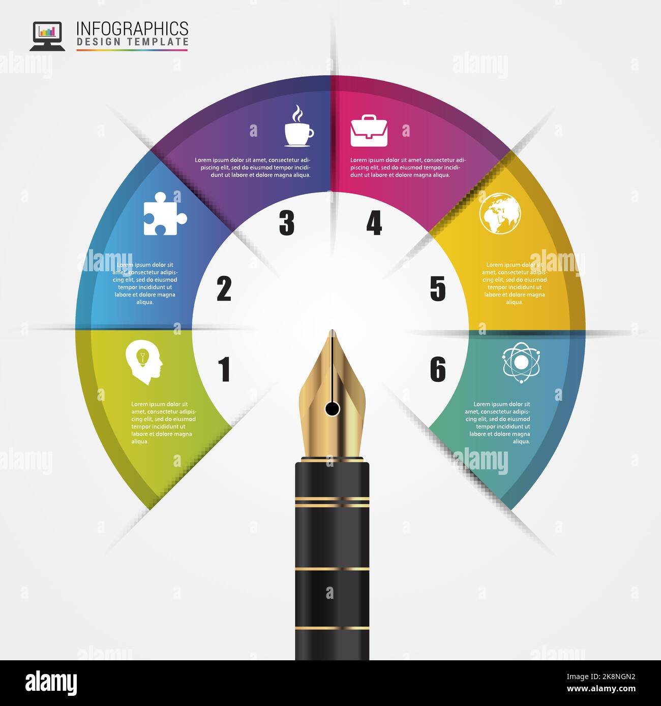 Education pen. Infographics design template. Vector illustration Stock ...