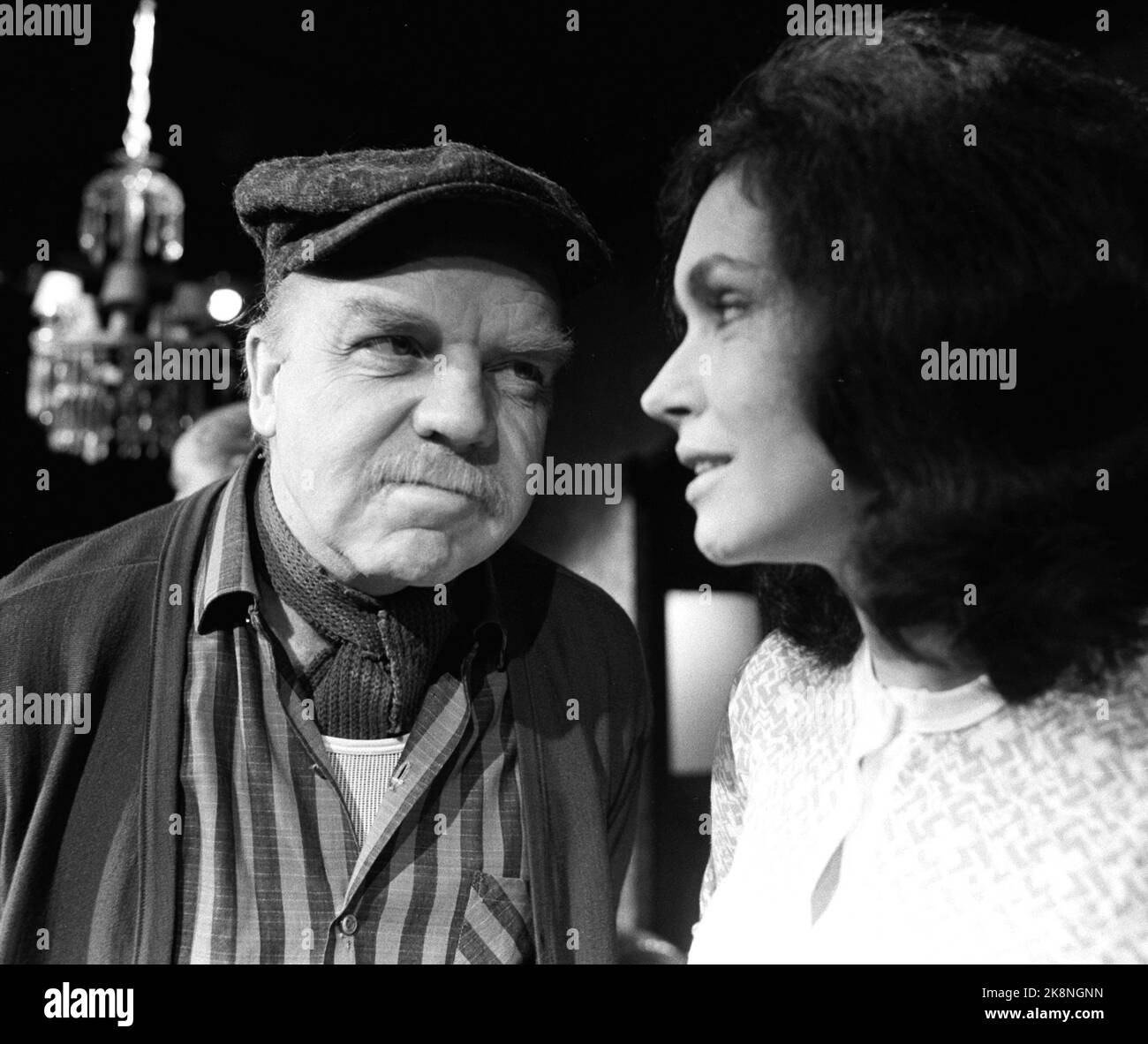 Oslo 19701123. The actors Henki Kolstad and Ingerid Vardund play ...