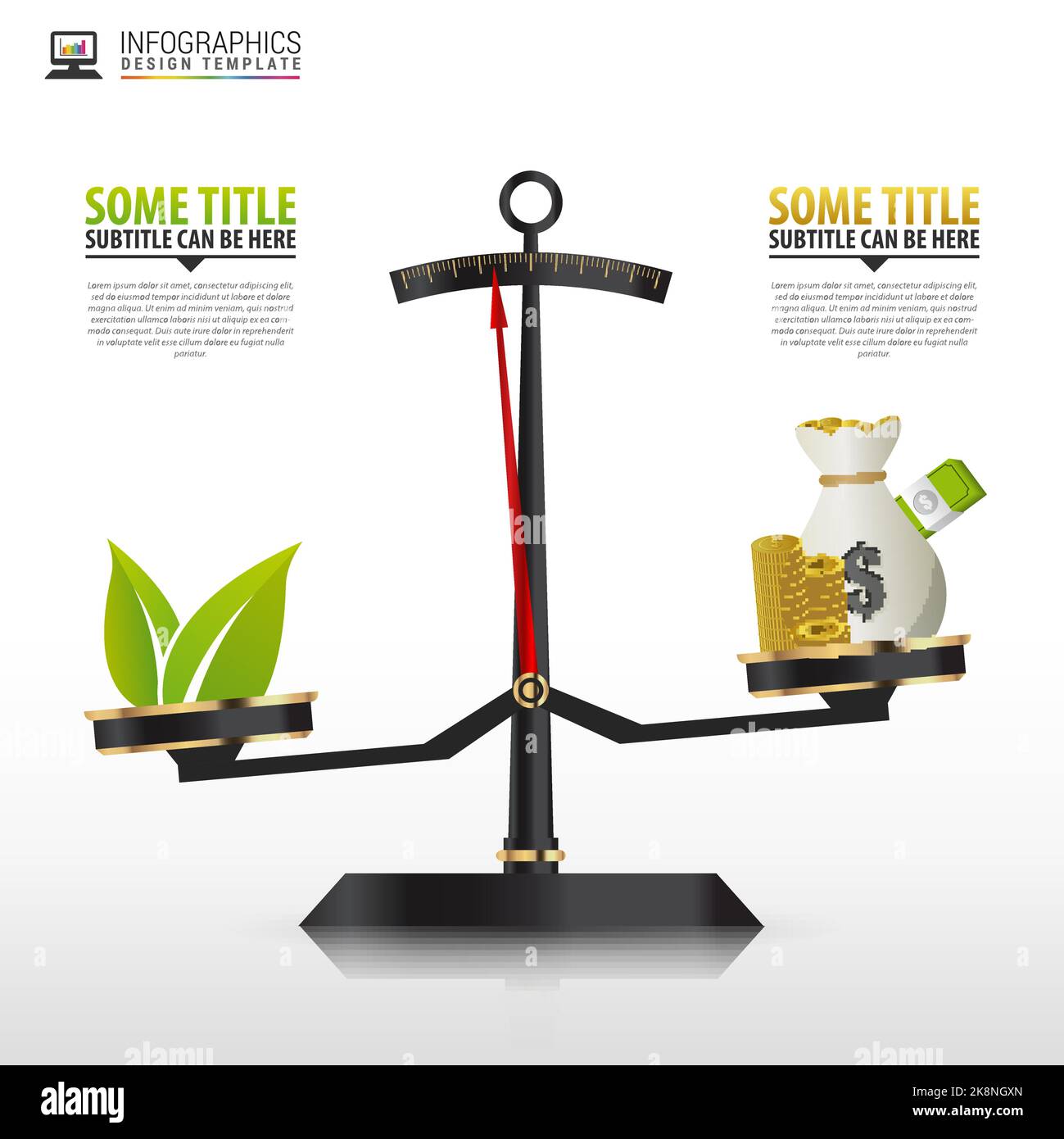 Business golden style price scale Infographics template. Vector ...