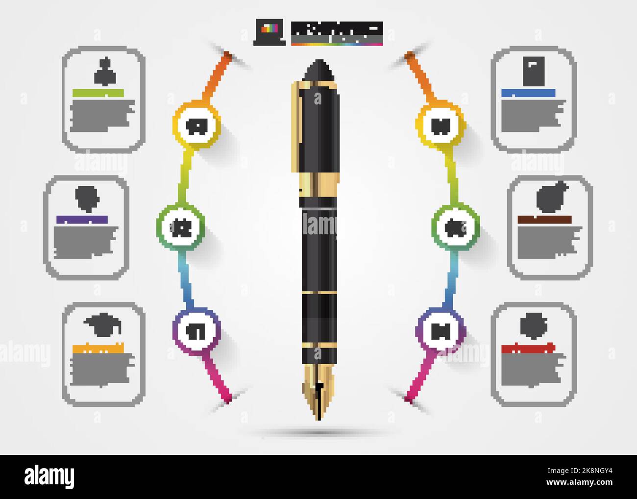 Infographics design template. Business Pen. Vector illustration Stock ...