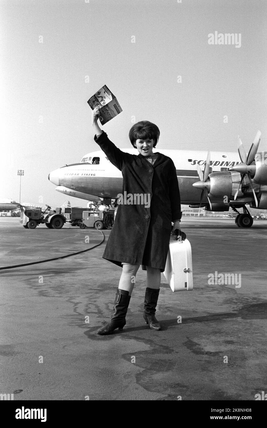 Oslo March 1965 The young artist, 18 -year -old Kirsti Sparboe from ...