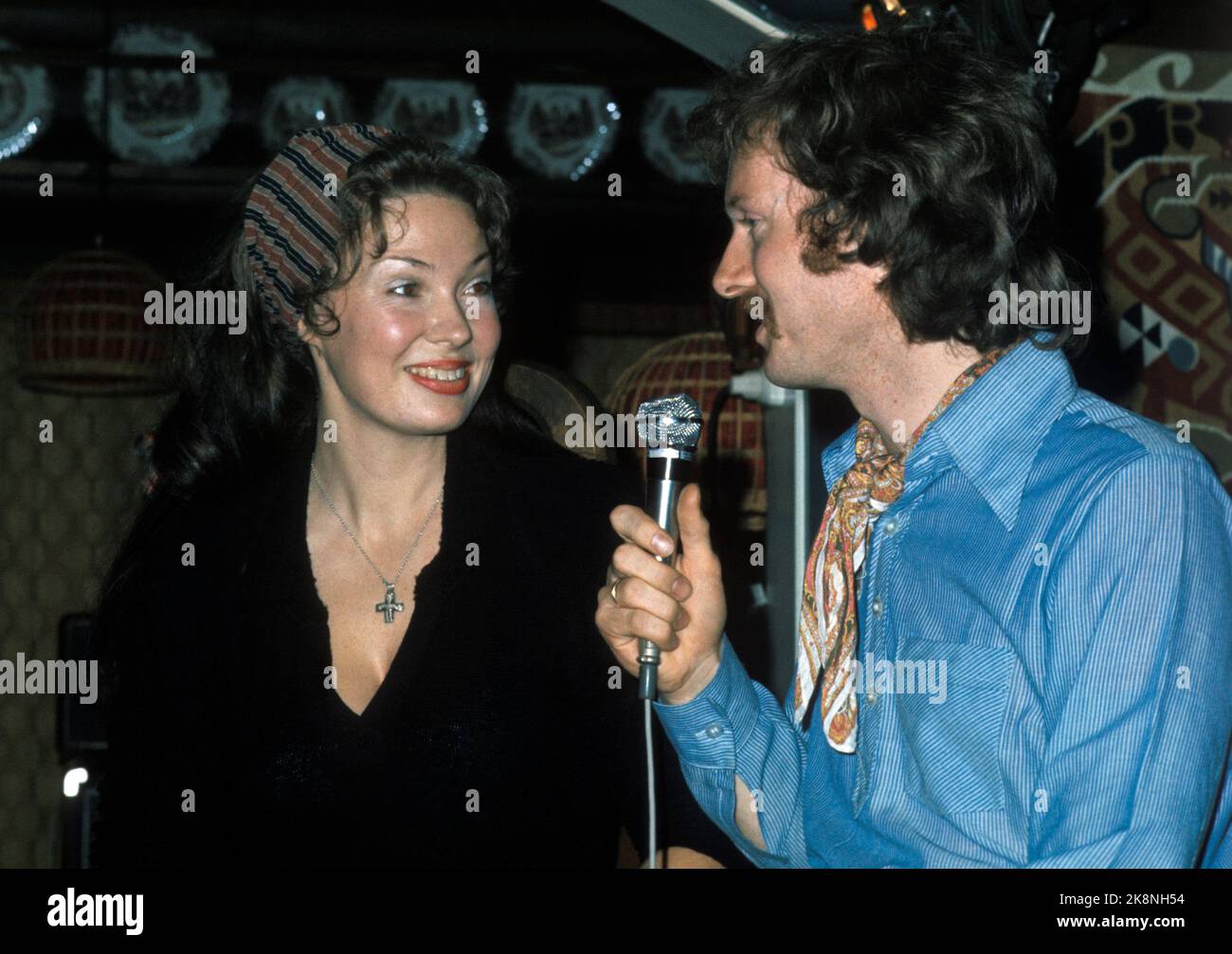 Oslo April 1976. Åse Kleveland together with Øystein Sunde. Photo ...