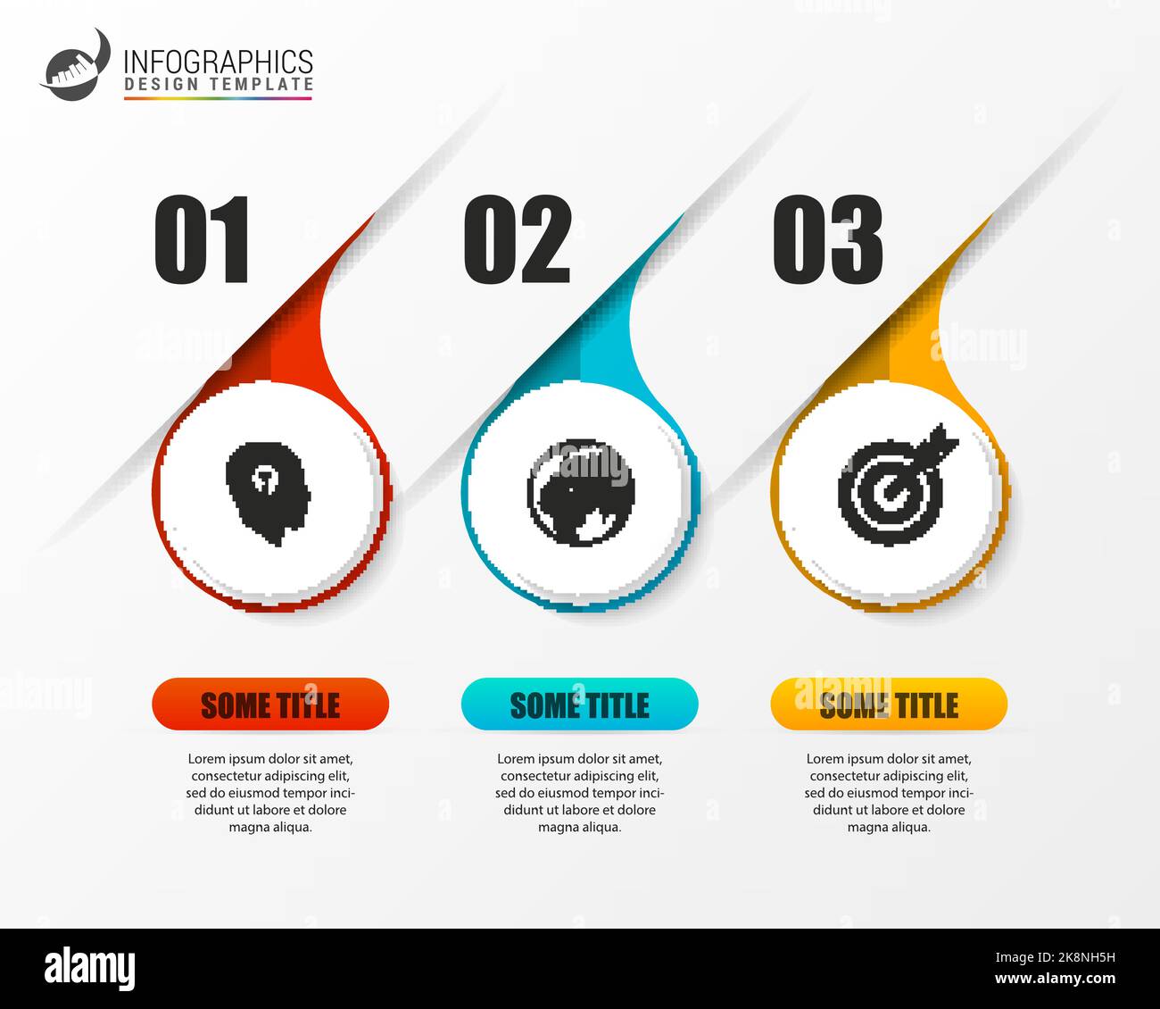 Infographic design template. Business concept with 3 options, parts, steps or processes. Vector ...