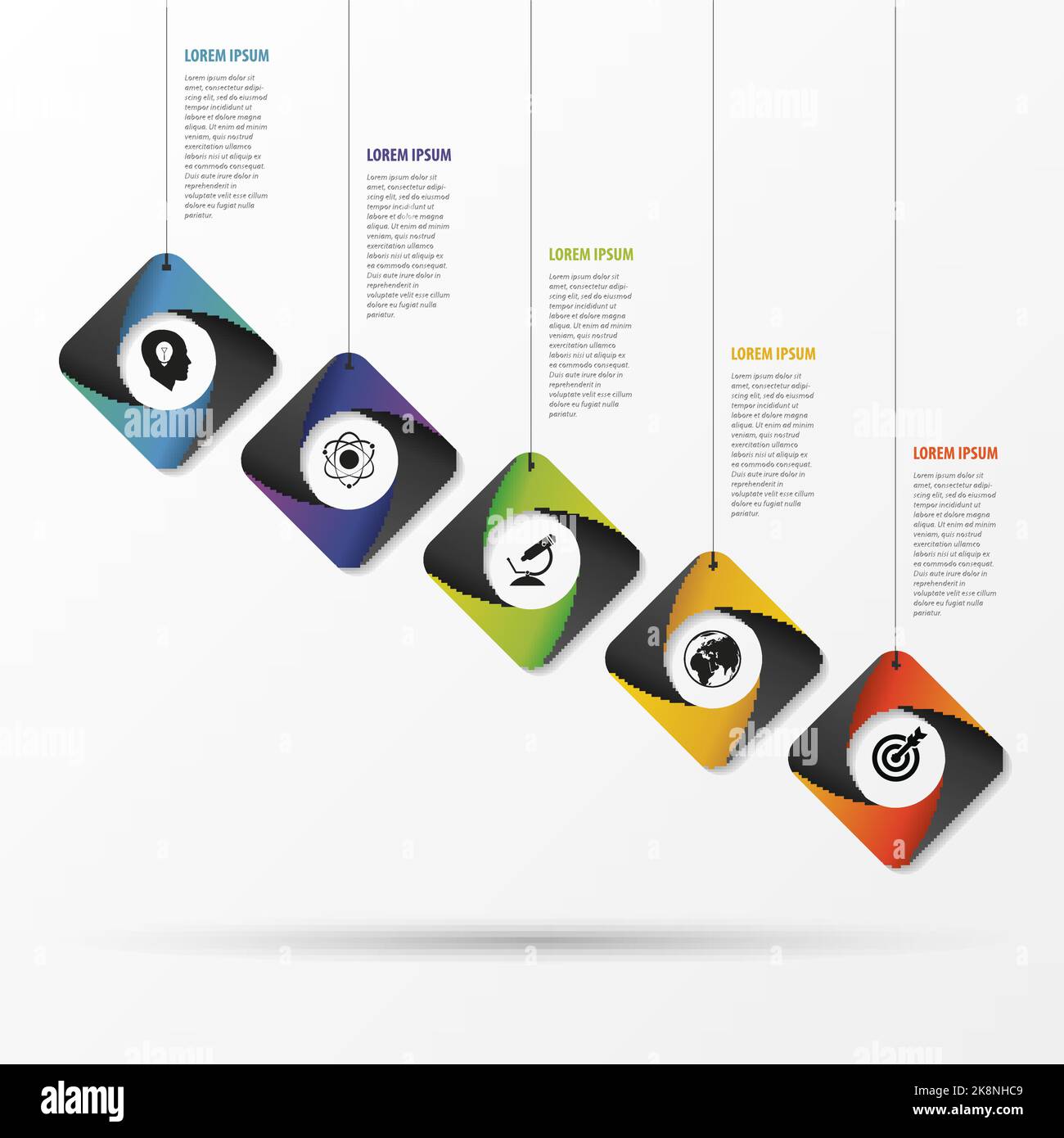 Infographic design template. Business concept with 5 steps. Vector ...