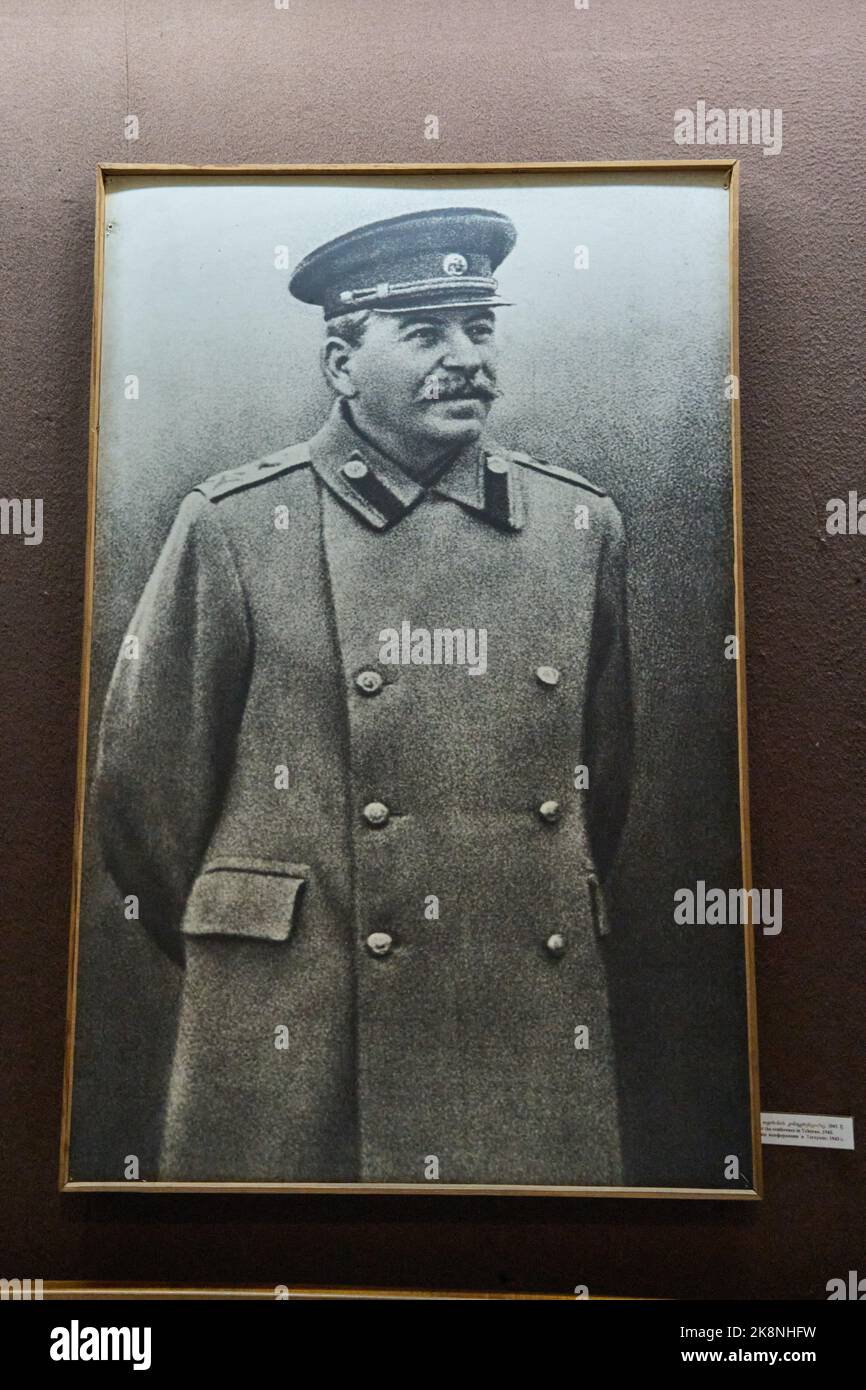 Josef Stalin, sowjetischer Diktator und Gewaltherrscher, bei der ...