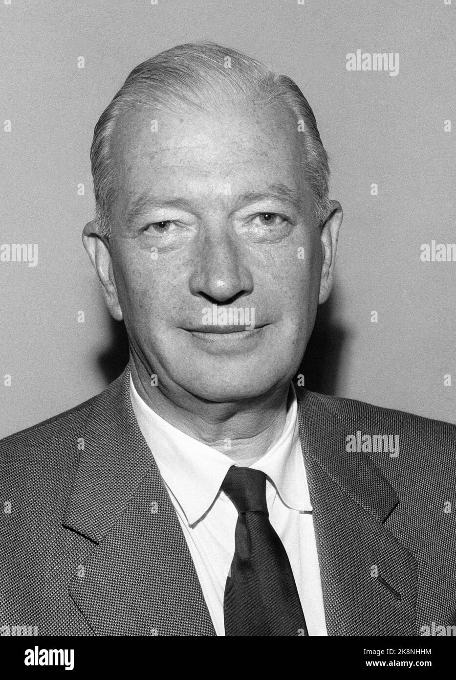 Oslo June 1958. Editor in Dagbladet Gunnar Larsen. Photo: NTB / NTB ...