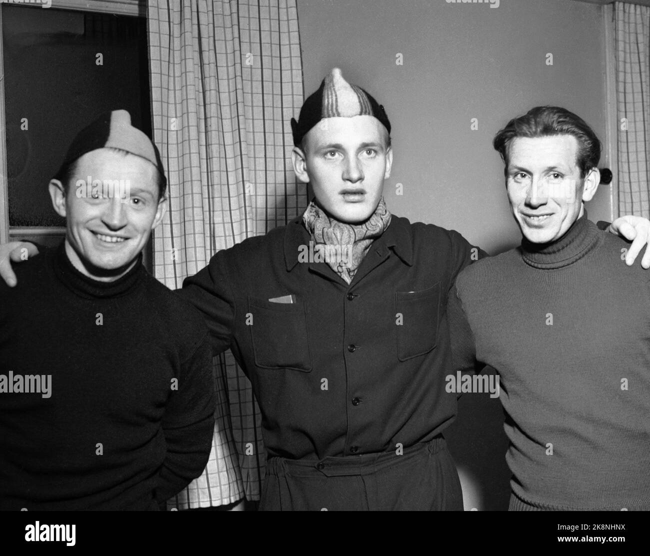 Oslo19490116 skating at Bislett. Here are three foreground figures ...