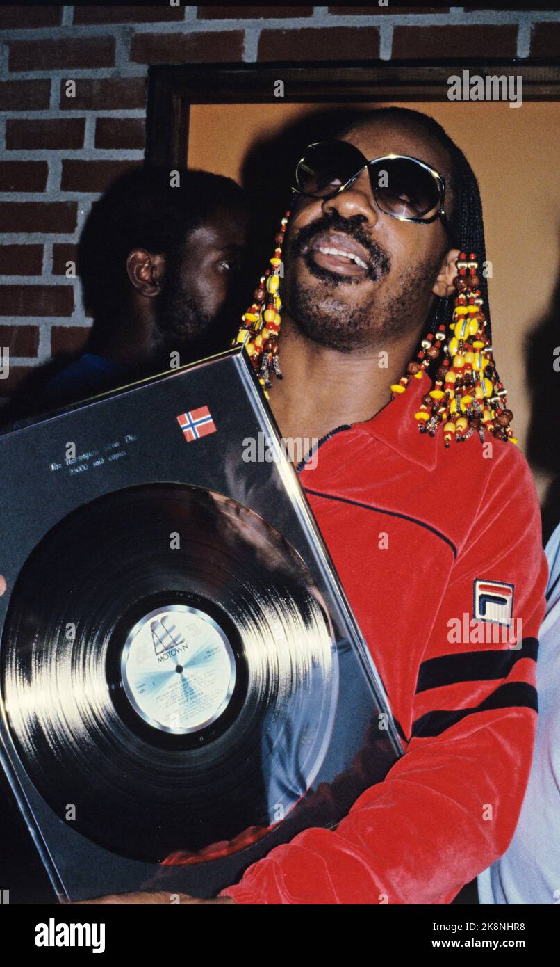 Drammen May 1981 composer and artist Stevie Wonder in Drammenshallen ...