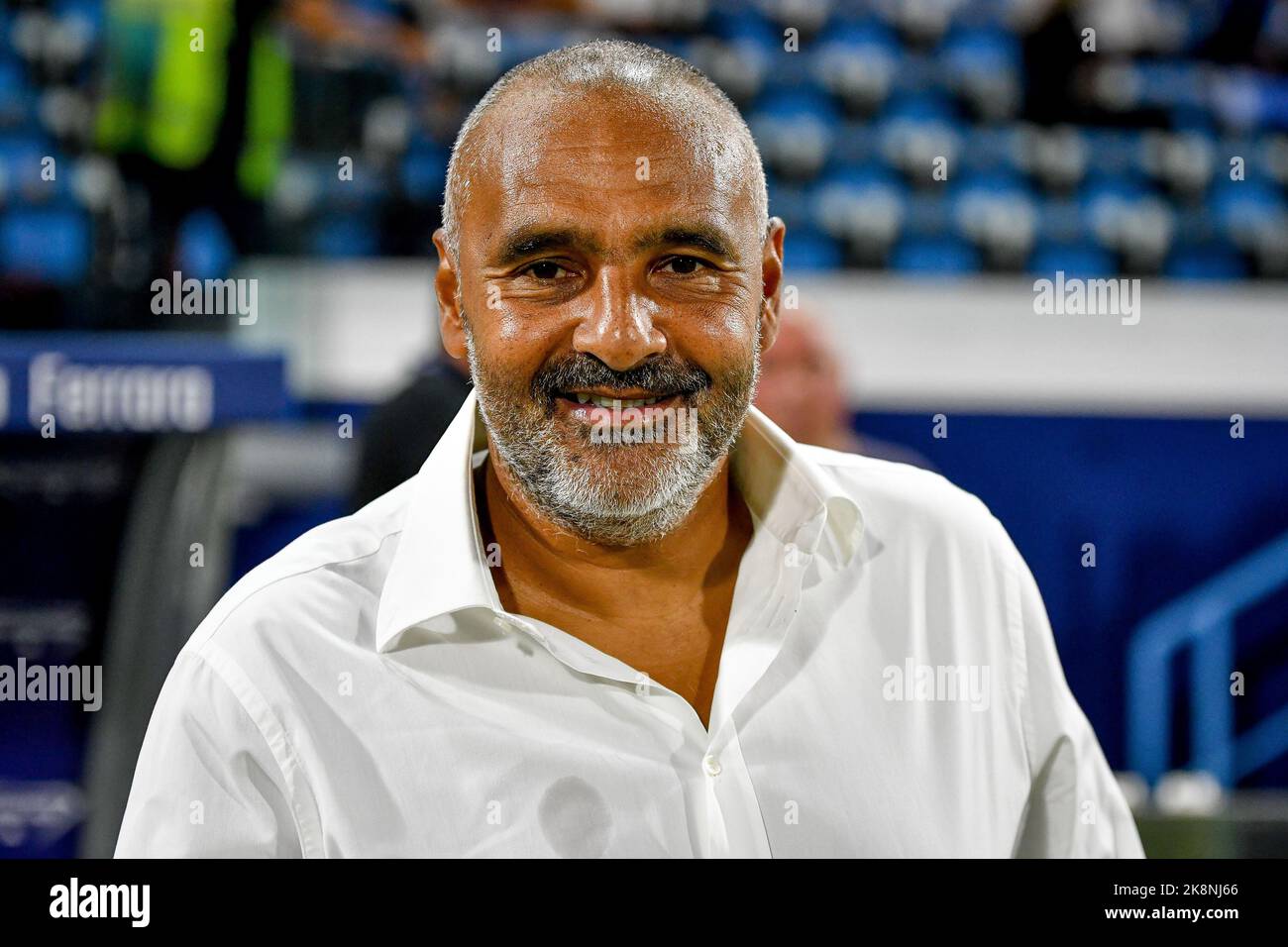 Paolo Mazza stadium, Ferrara, Italy, August 27, 2022, Cagliari's Head Coach Fabio Liverani ...