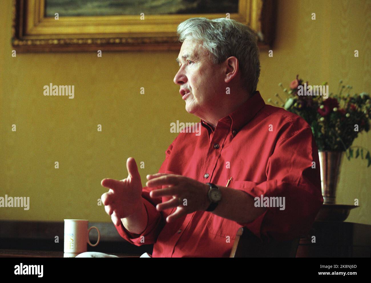 Oslo 19970811: Irish author Frank McCourt. Scan photo: Cornelius Poppe ...