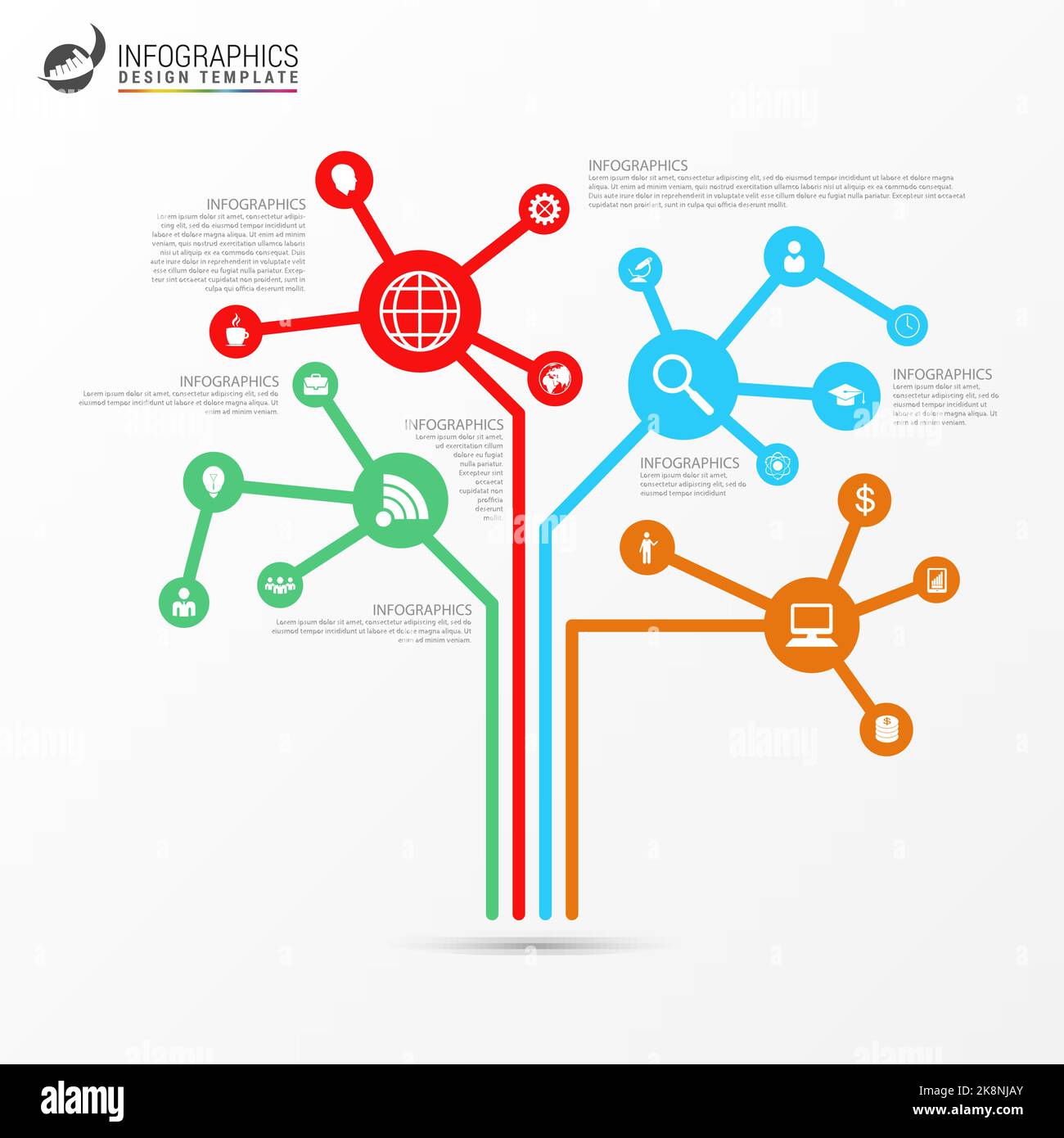 Infographic template. Abstract technology tree concept. Vector ... Infographic template. Abstract technology tree concept. Vector ...