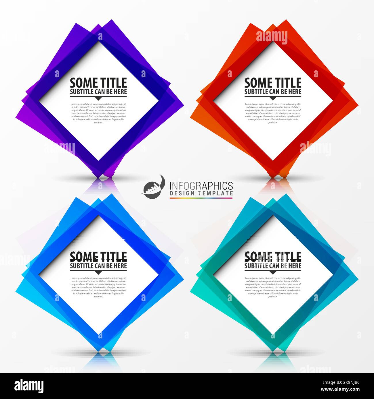 Infographic template. Business concept with 4 options. Vector ...