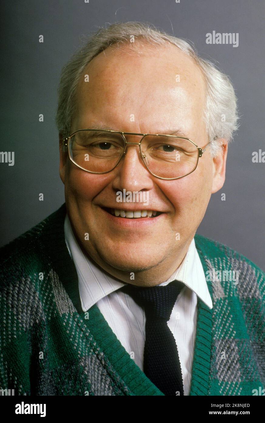 Oslo January 1992: Program Secretary Ola Johnsrud in NRK. Photo: Bjørn ...