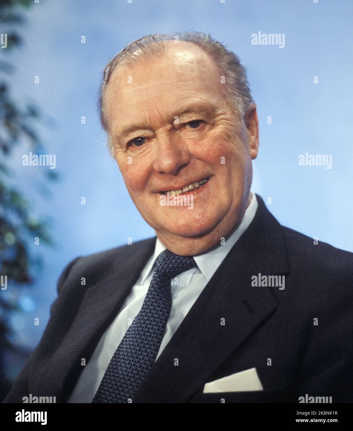 Oslo 1987. State meteorologist Kristian Trægde. Photo: Knut Falch ...