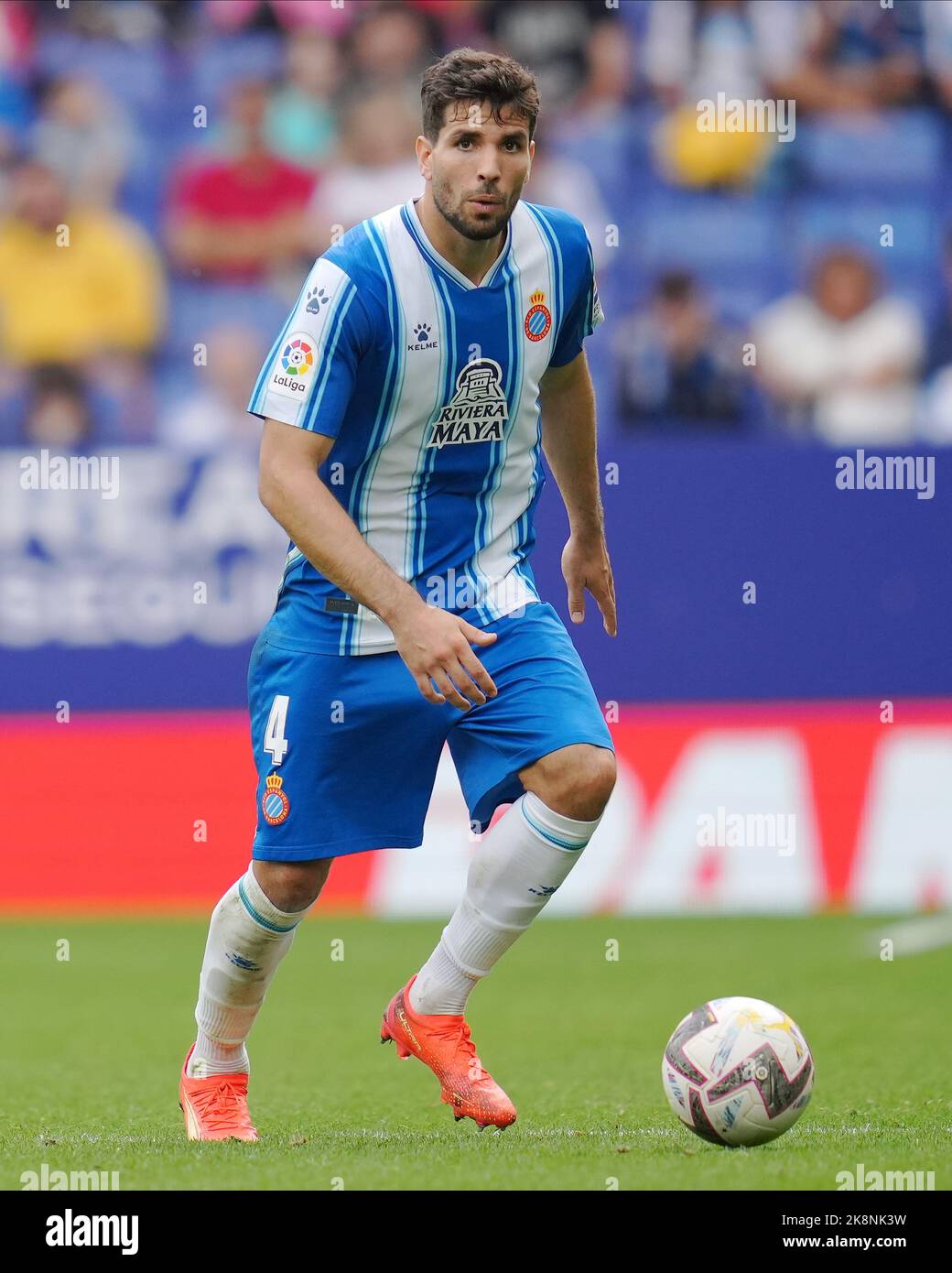 Leandro Cabrera of RCD Espanyol during the La Liga match between RCD Espanyol and Elche CF ...