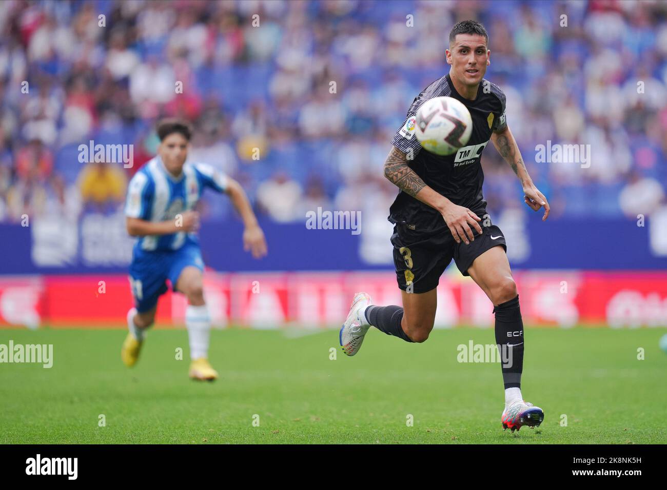 Enzo Roco of Elche CF during the La Liga match between RCD Espanyol and ...