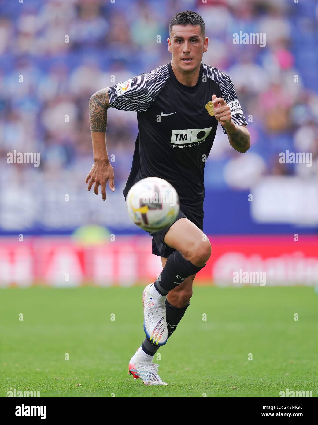 Enzo Roco of Elche CF during the La Liga match between RCD Espanyol and ...