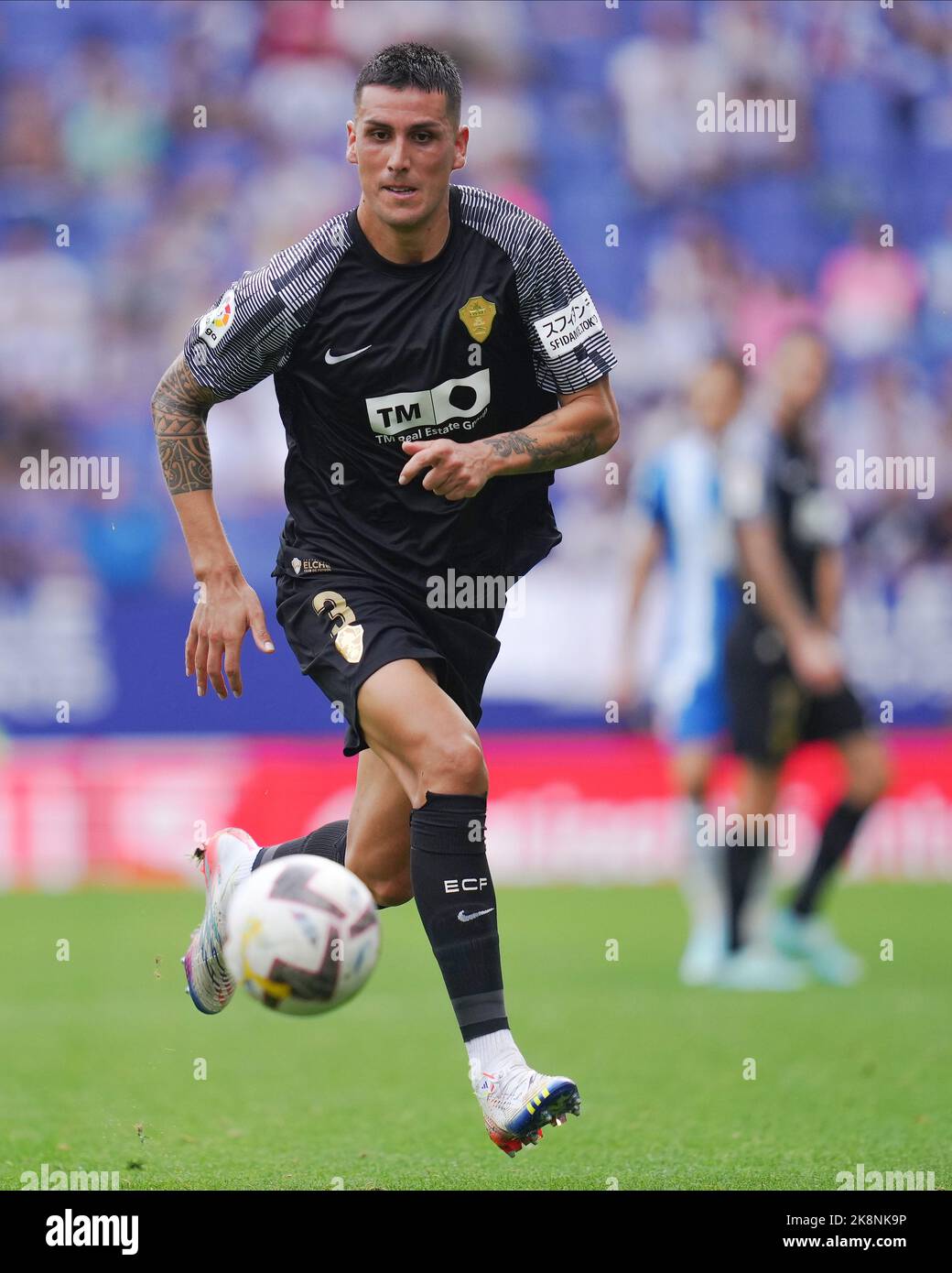Enzo Roco of Elche CF during the La Liga match between RCD Espanyol and ...