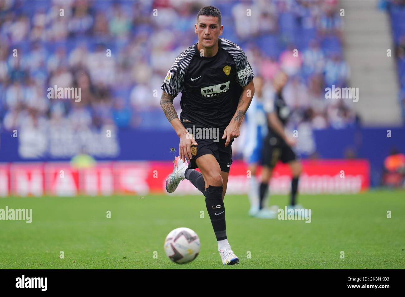 Enzo Roco of Elche CF during the La Liga match between RCD Espanyol and ...