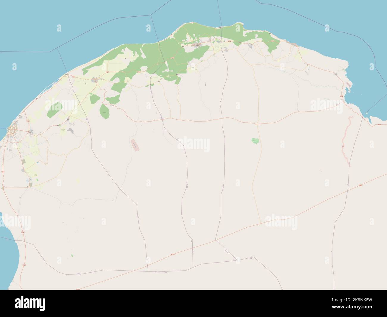 Al Jabal al Akhdar, district of Libya. Open Street Map Stock Photo - Alamy