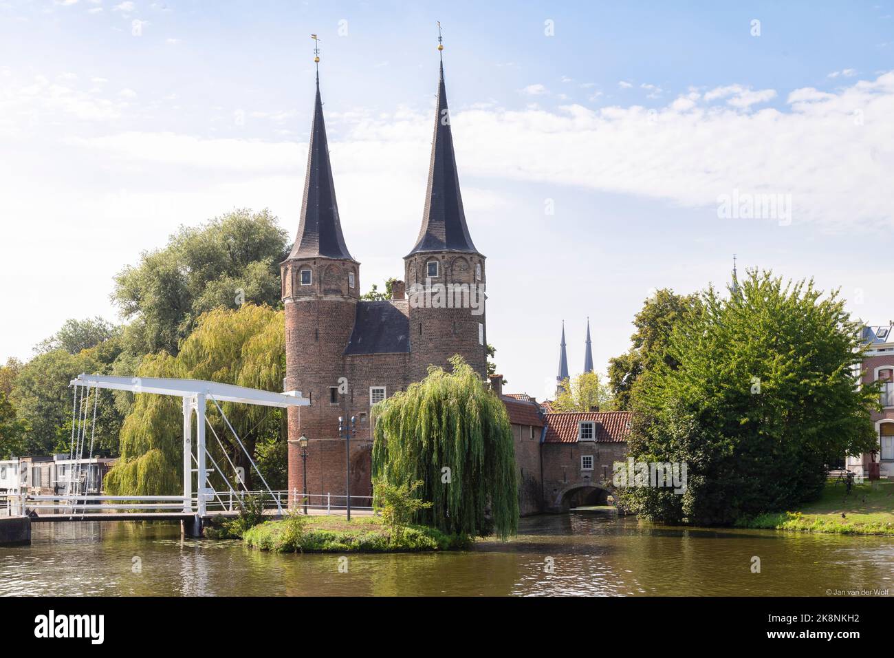 City gate De Oostpoort (Eastern Gate ) in the historic dutch old town ...