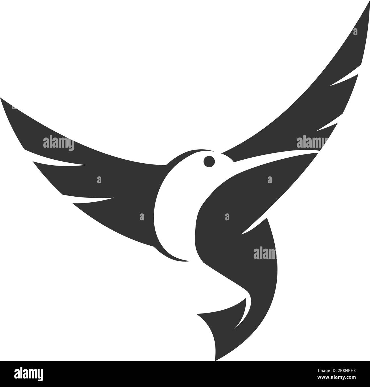 hummingbird bird logo icon abstract vector illustration Brand Identity ...