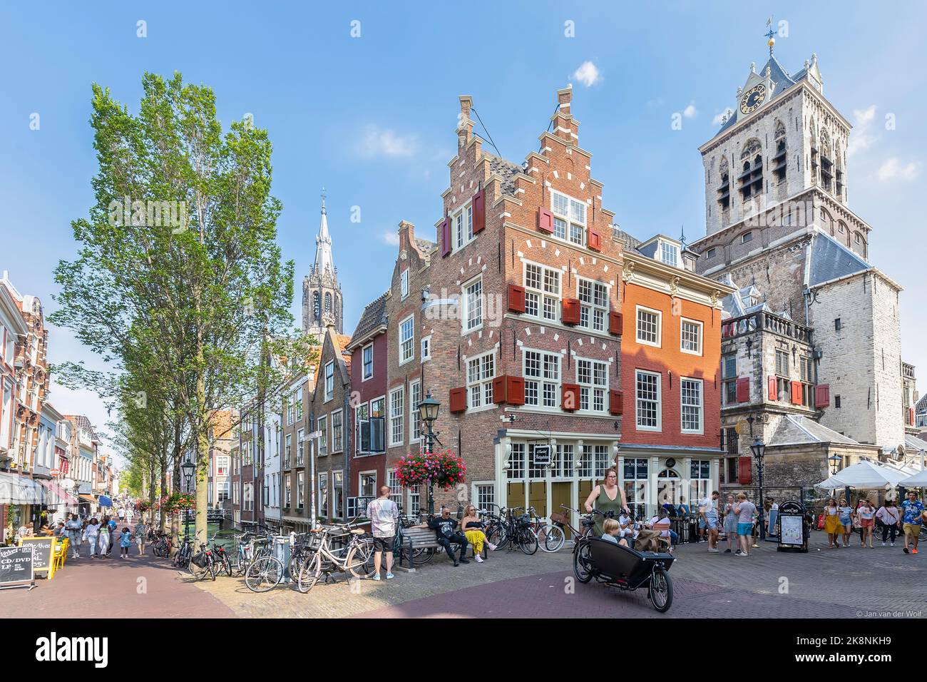 Center of the picturesque medieval city of Delft in the Netherlands Stock Photo - Alamy