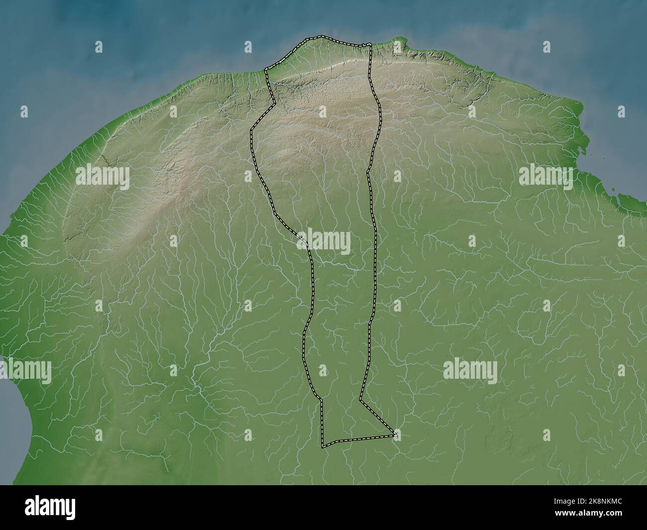 Al Jabal al Akhdar, district of Libya. Elevation map colored in wiki ...