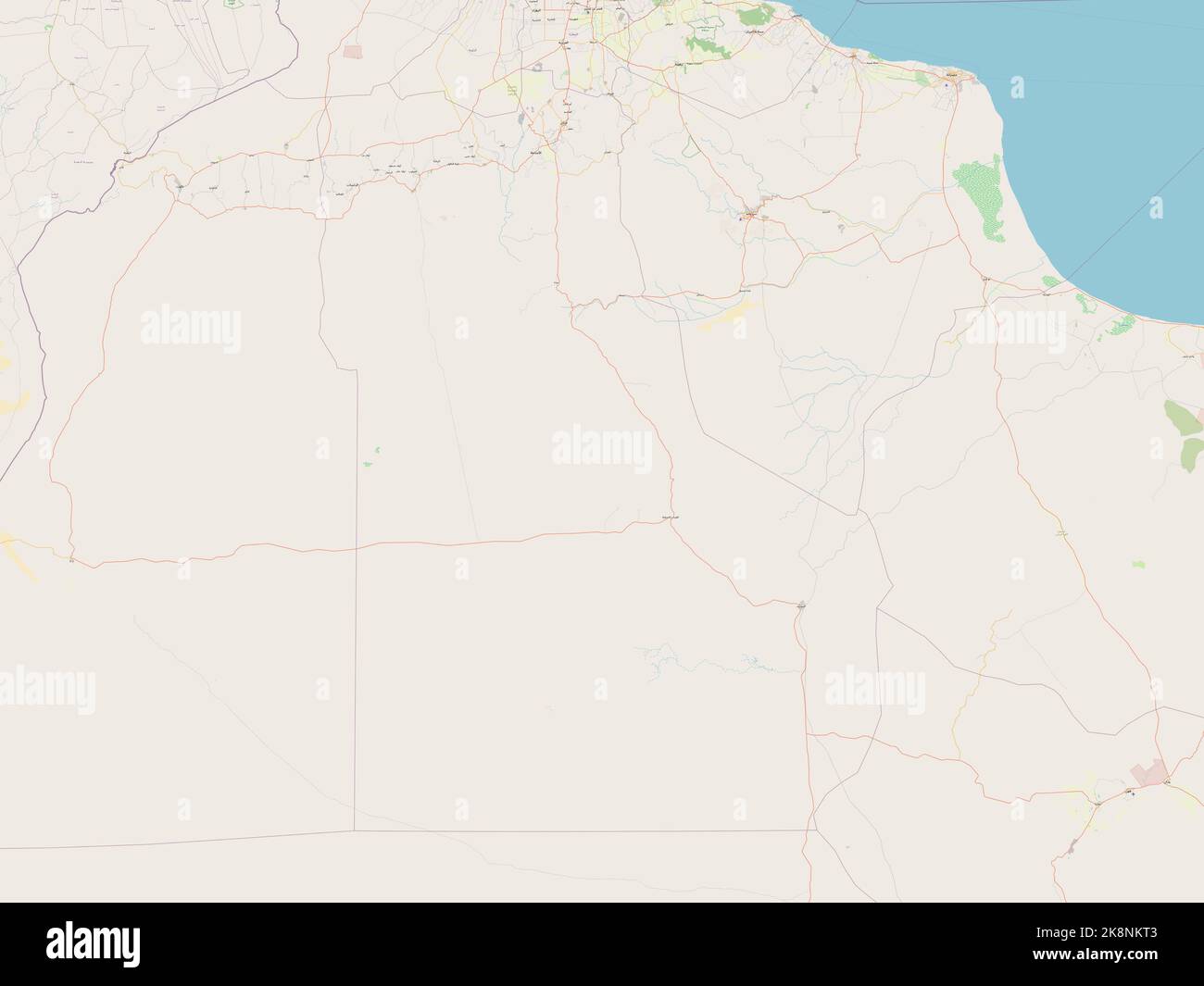 Al Jabal al Gharbi, district of Libya. Open Street Map Stock Photo - Alamy