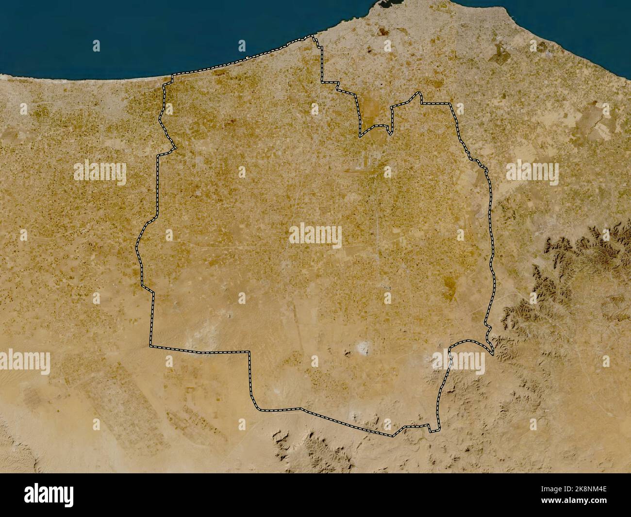 Al Jifarah, district of Libya. Low resolution satellite map Stock Photo - Alamy